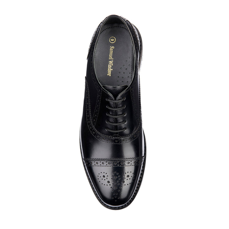 Semi-brogue - Black – Samuel Windsor