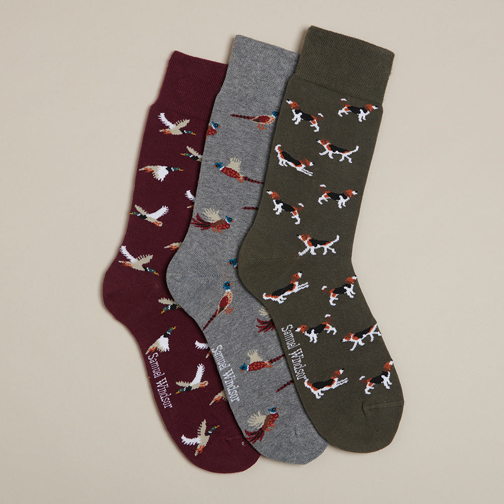 Animal Print Cotton Rich Socks - 3 Pack – Samuel Windsor