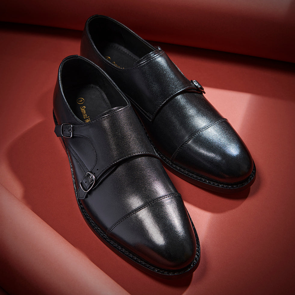 Men's Leather Monk Shoes | Single & Double Monk Strap – Samuel Windsor